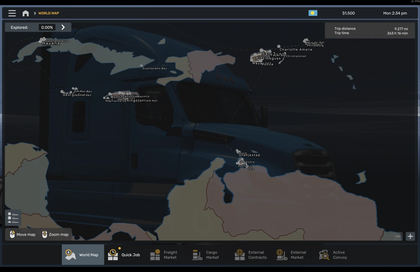Americas Colored Background Map for ATS for American Truck Simulator ...