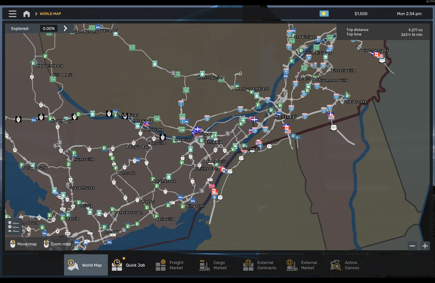 Americas Colored Background Map for ATS for American Truck Simulator ...