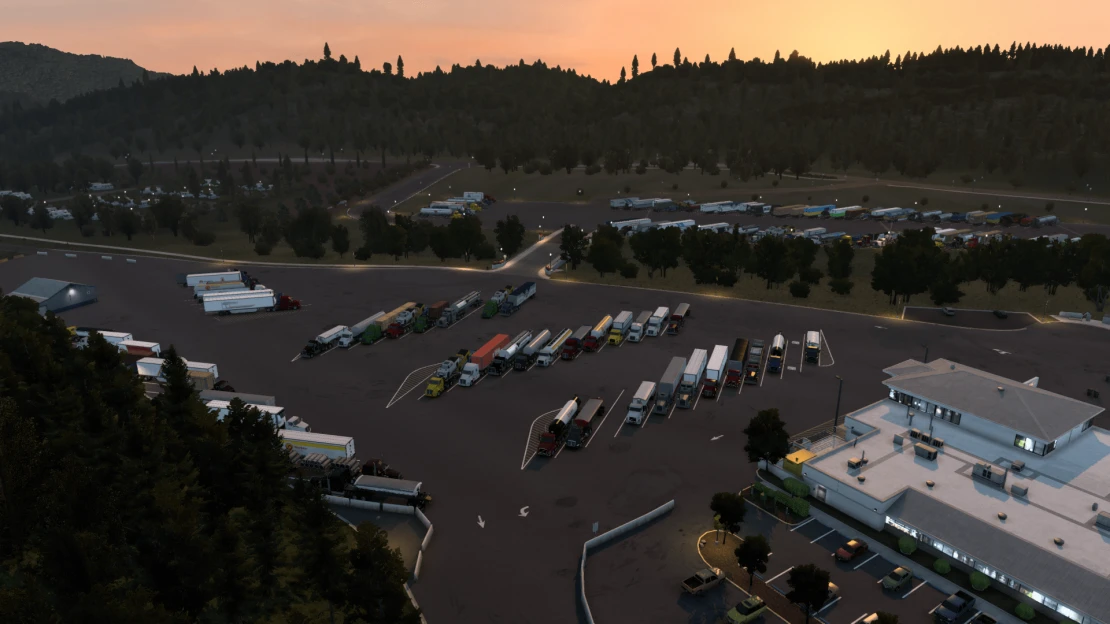 Better Truck Stops for American Truck Simulator - TruckyMods Better Truck Stops for American Truck Simulator - TruckyMods