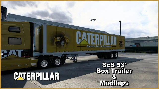 CAT Box Trailer for American Truck Simulator - TruckyMods