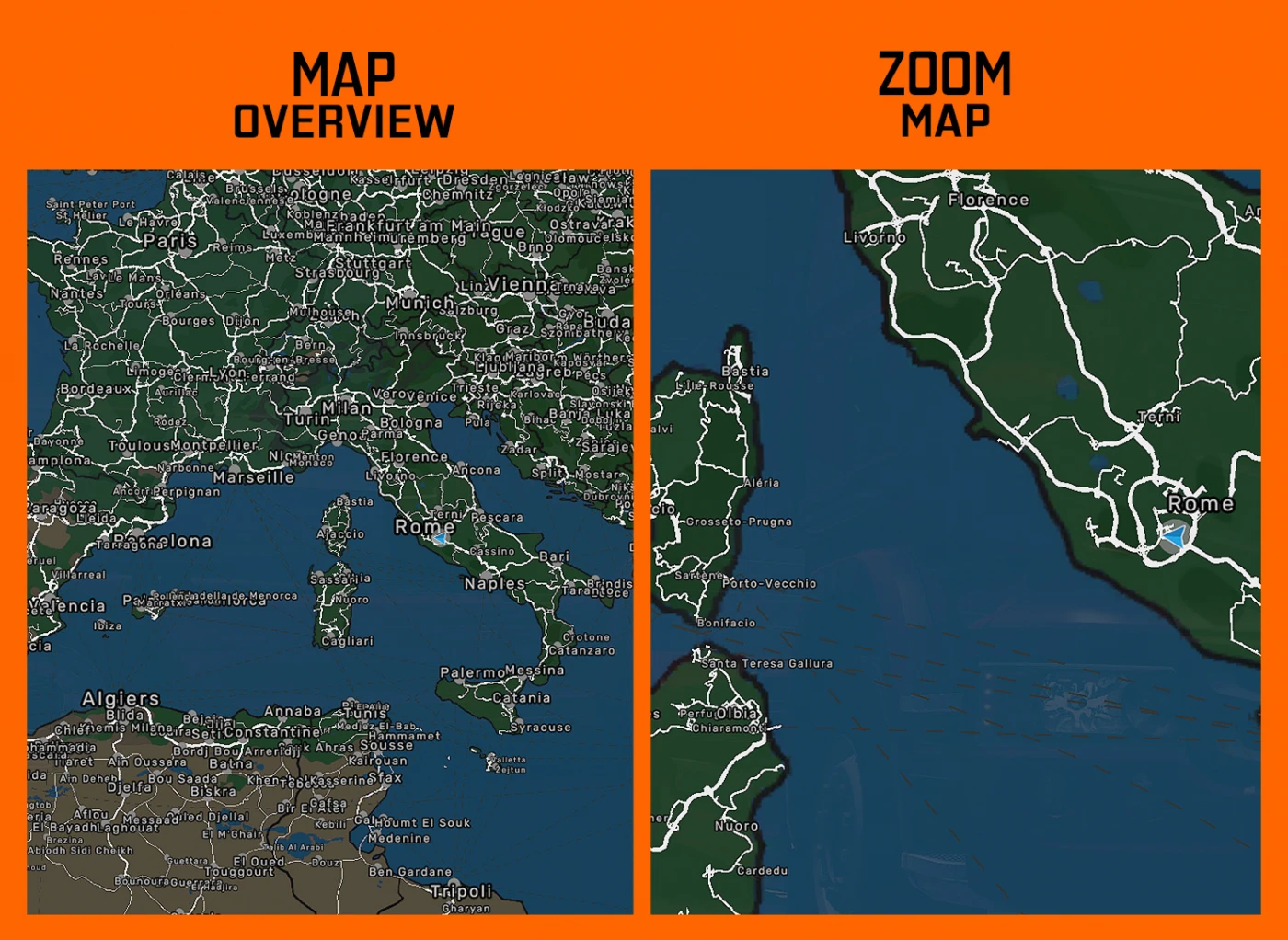 Census [EuRoadNet+BalkanXP]-based for Euro Truck Simulator 2 - TruckyMods