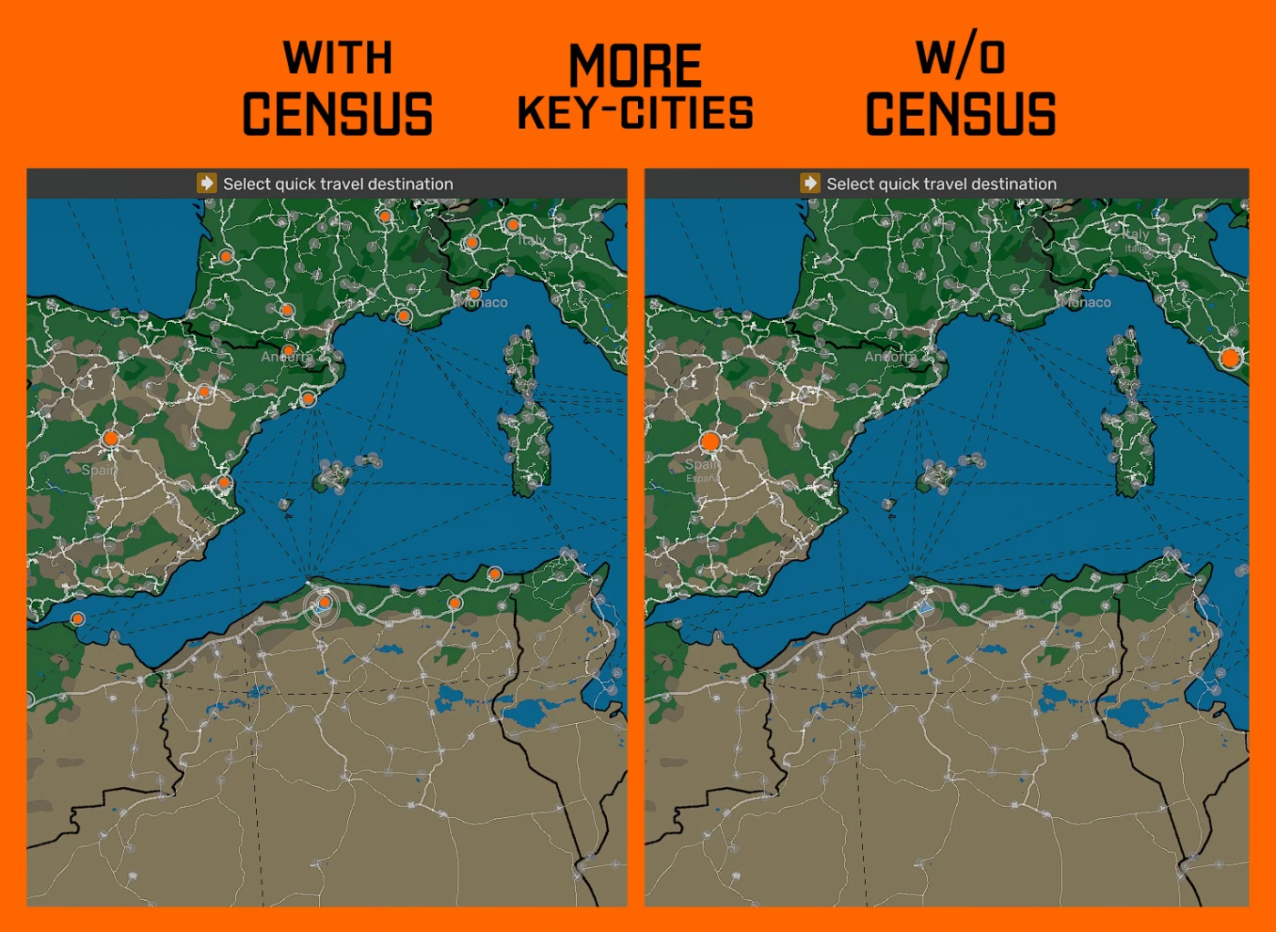 Census [EuRoadNet+RoExtended]-based for Euro Truck Simulator 2 - TruckyMods