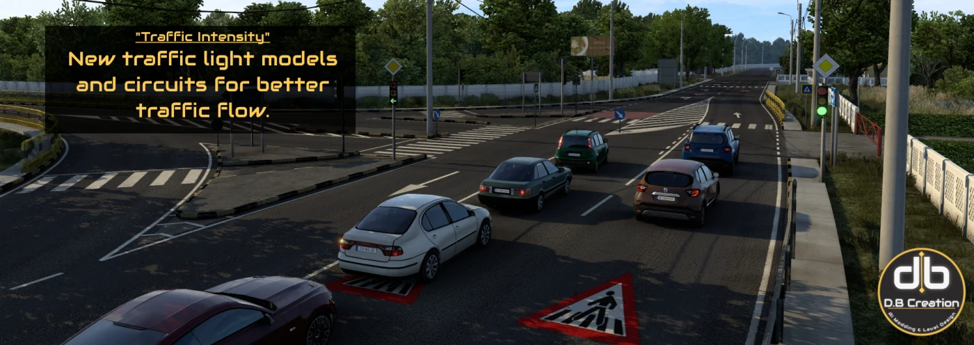 D.B Creation Traffic Intensity Mod for Euro Truck Simulator 2 - TruckyMods
