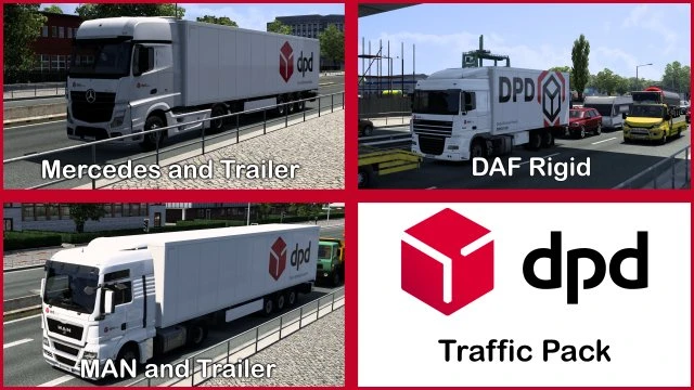 DPD Traffic Pack for Euro Truck Simulator 2 - TruckyMods