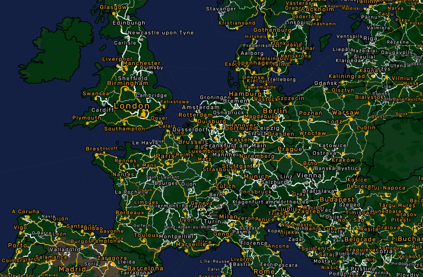 ETS2 Global Background Map for Euro Truck Simulator 2 - TruckyMods