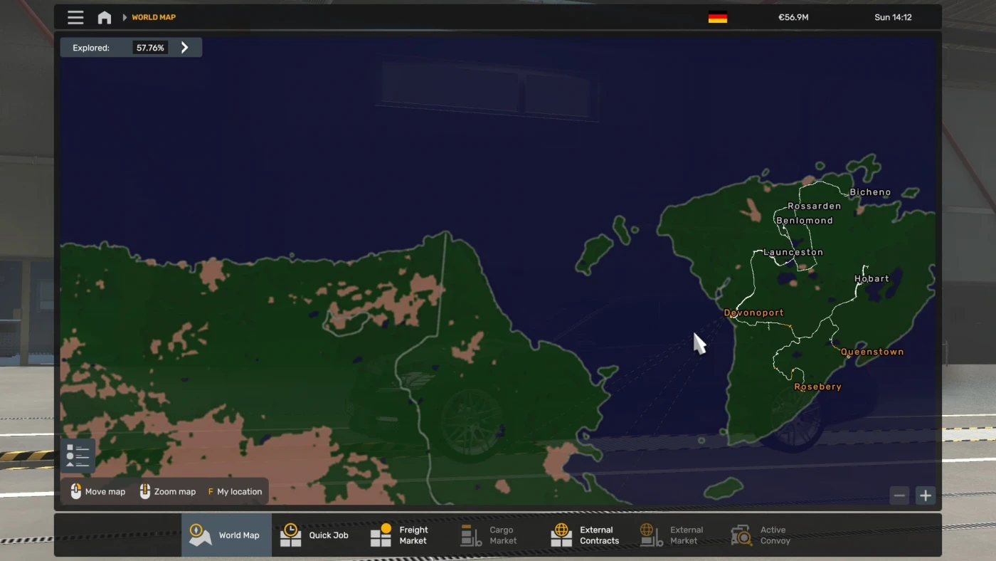 ETS2 World Map Background for Euro Truck Simulator 2 - TruckyMods