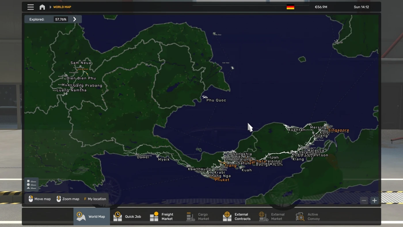 ETS2 World Map Background for Euro Truck Simulator 2 - TruckyMods