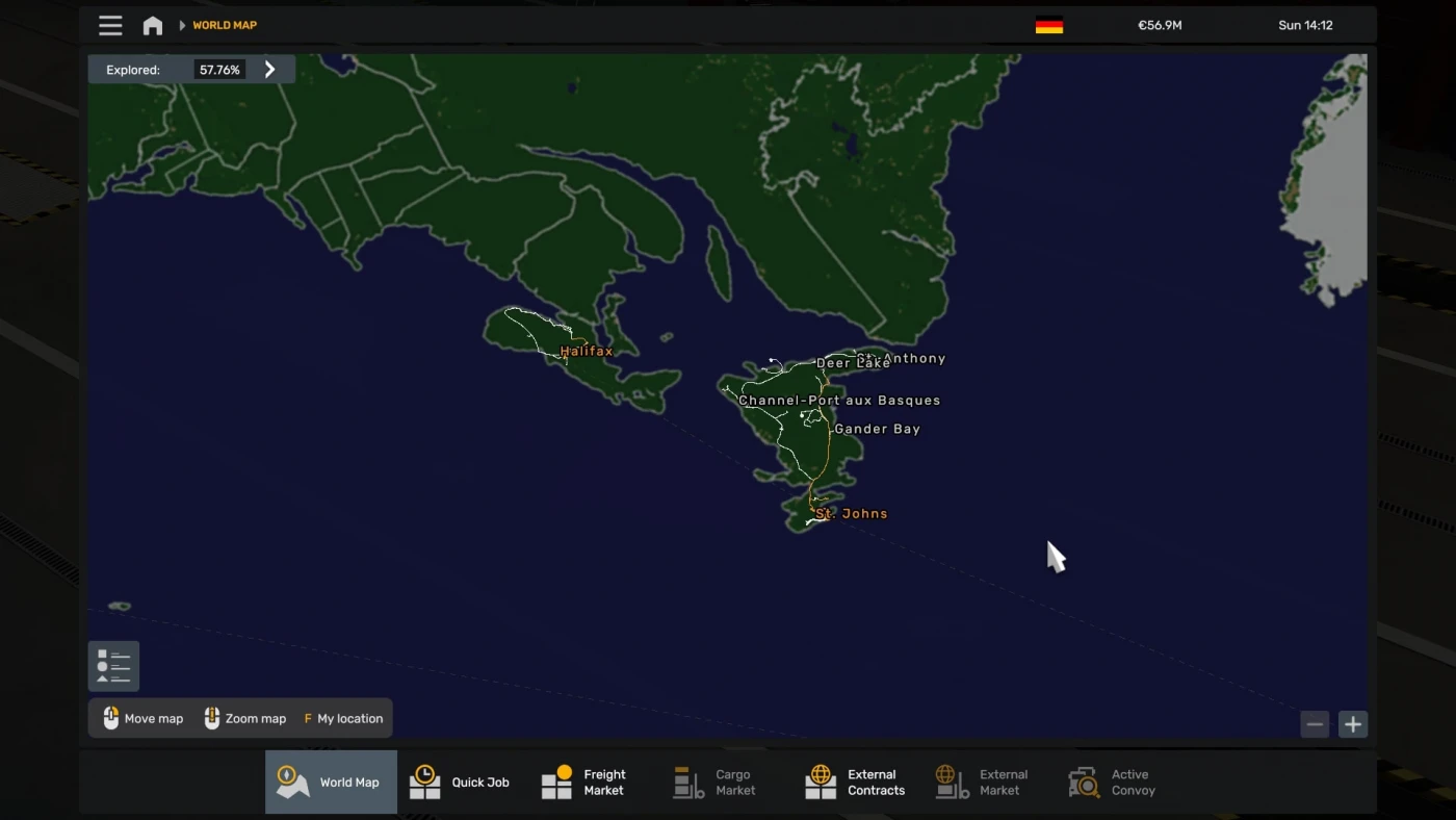 ETS2 World Map Background for Euro Truck Simulator 2 - TruckyMods