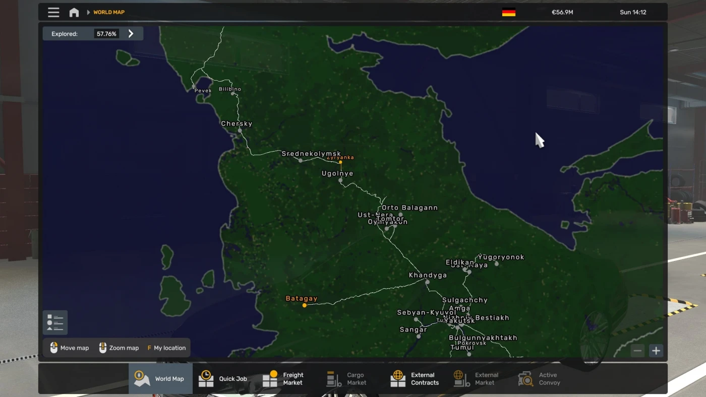 ETS2 World Map Background for Euro Truck Simulator 2 - TruckyMods