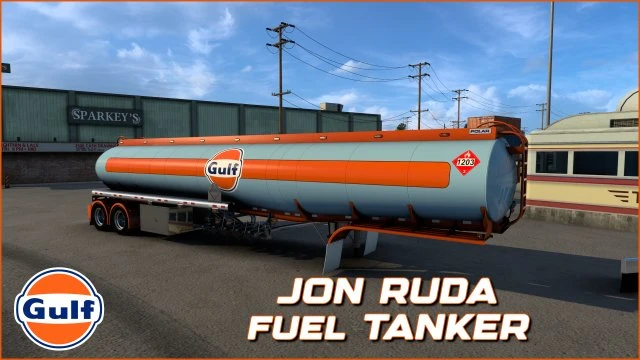 Gulf Oil Tanker (Ruda) for American Truck Simulator - TruckyMods