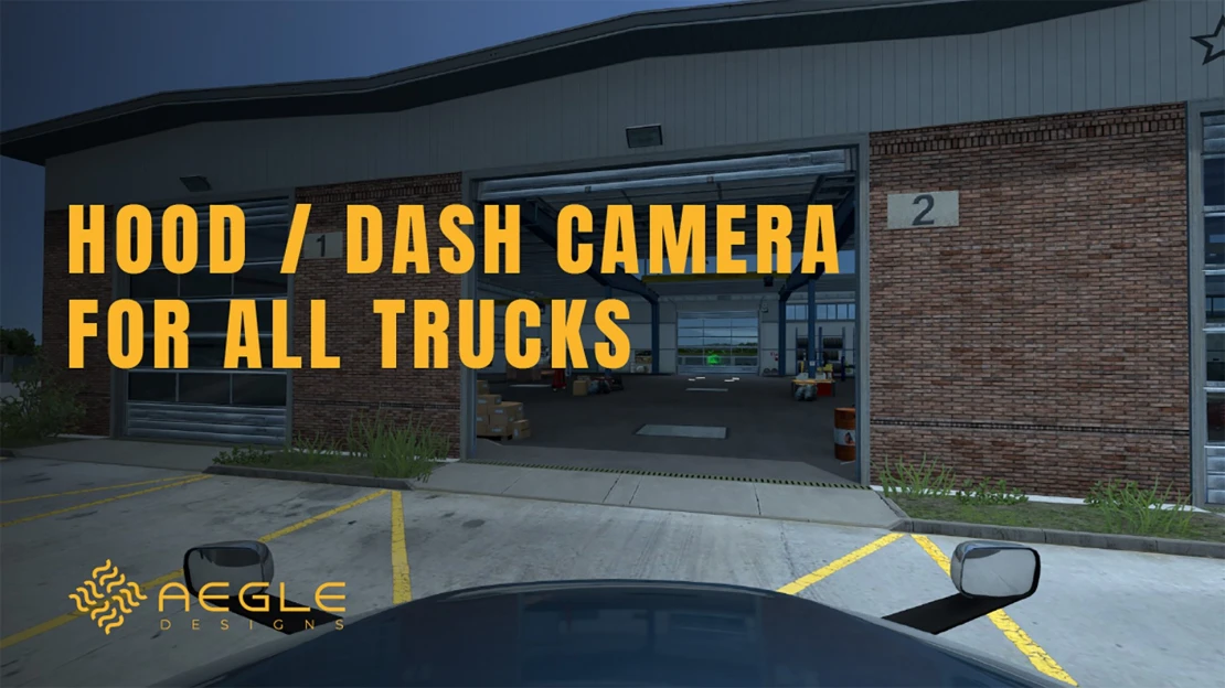 Hood / dash camera for all trucks for American Truck Simulator - TruckyMods