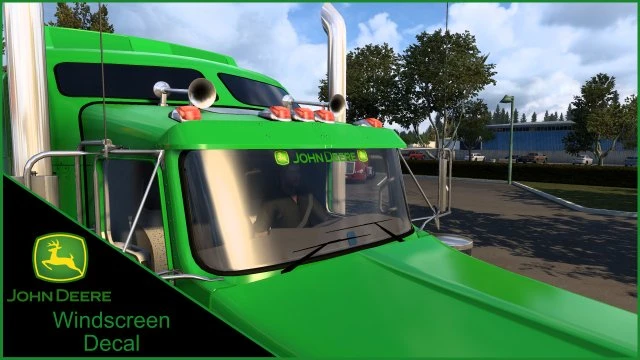 John Deere Windscreen Decal W900 for American Truck Simulator - TruckyMods