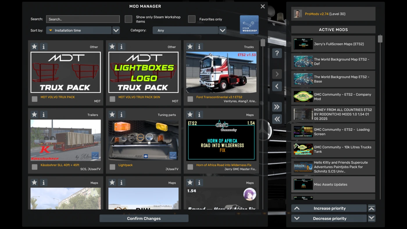 Profile for ProMods v2.74 1.54 with Mods for Euro Truck Simulator 2 ...