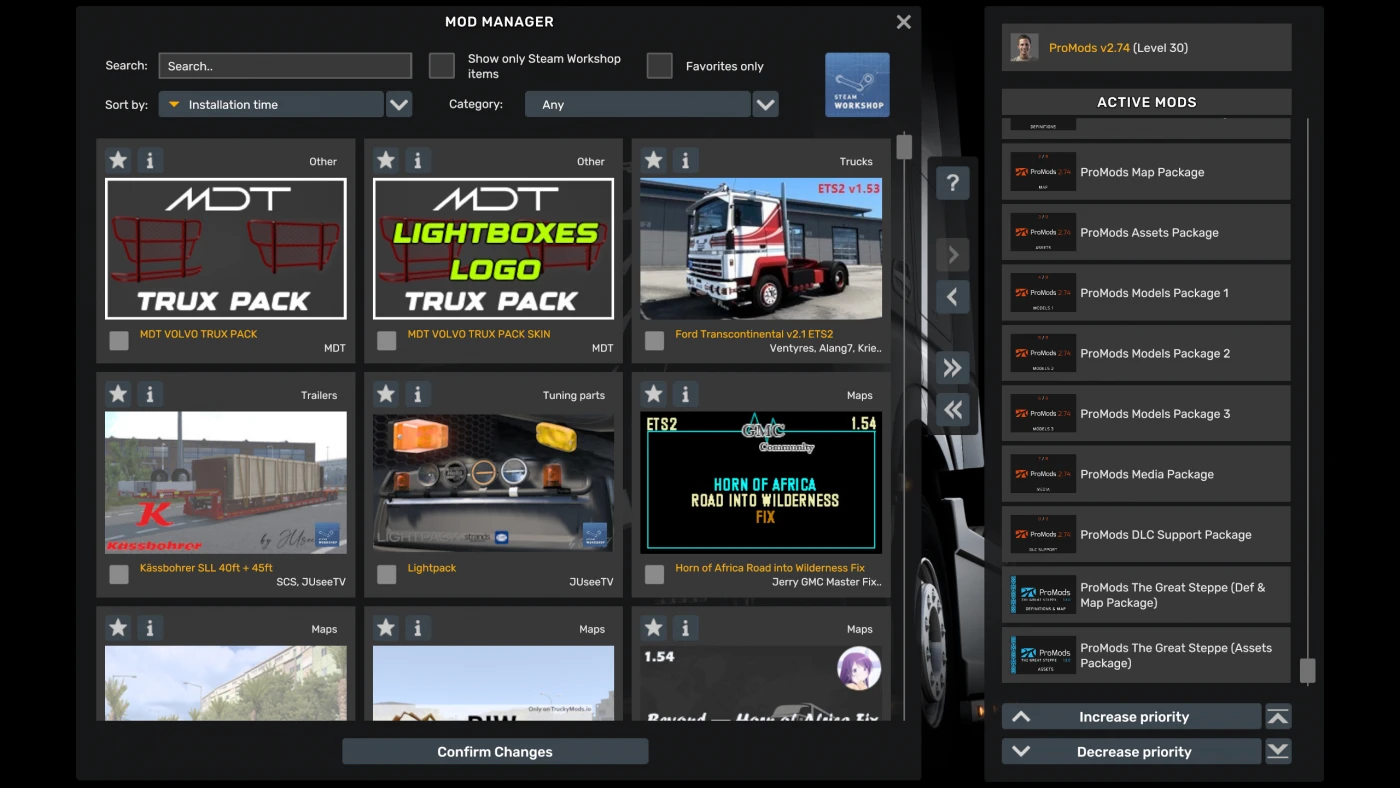 Profile for ProMods v2.74 1.54 with Mods for Euro Truck Simulator 2 ...