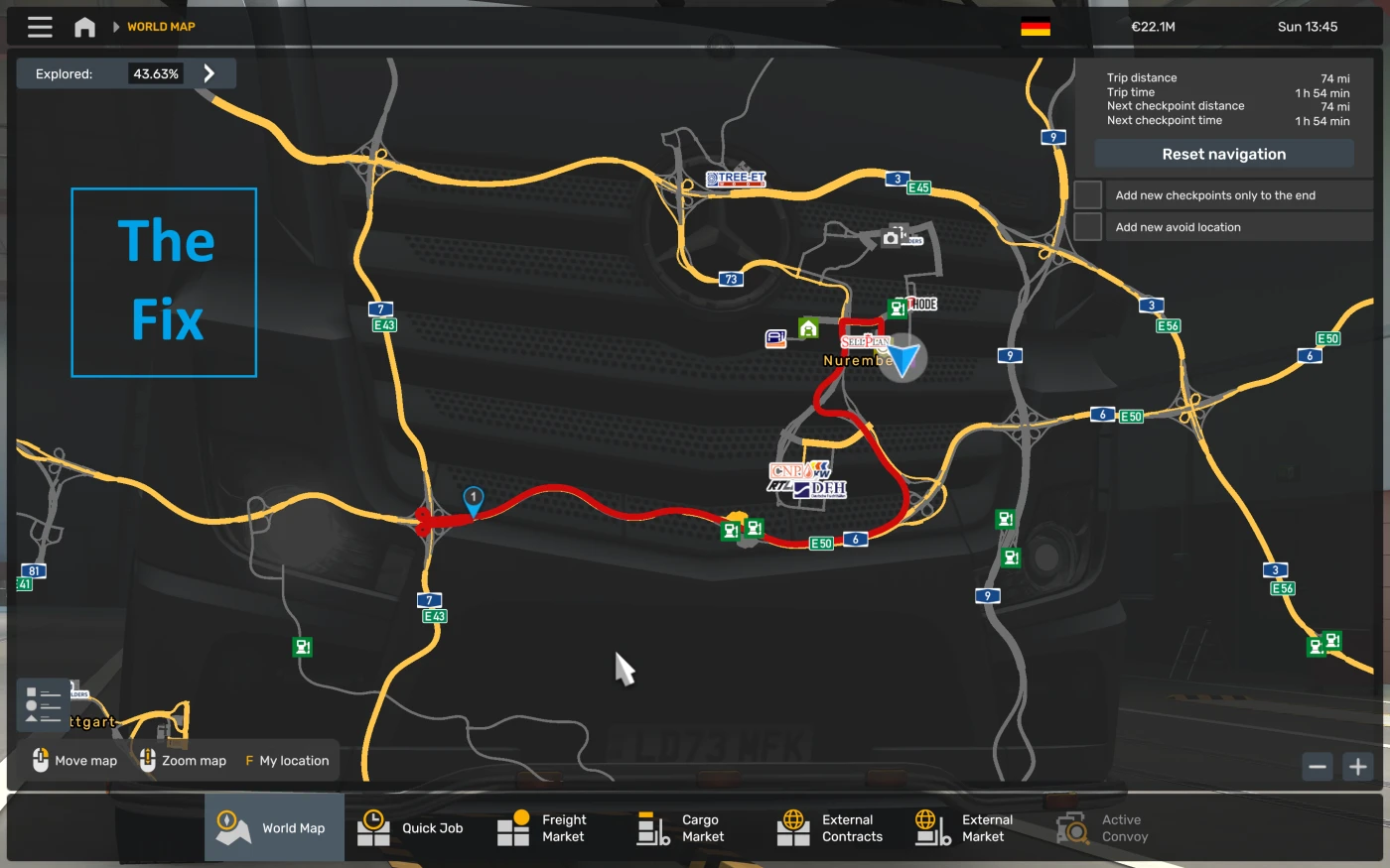 Rhineland Map - Promods RC FIX for Euro Truck Simulator 2 - TruckyMods
