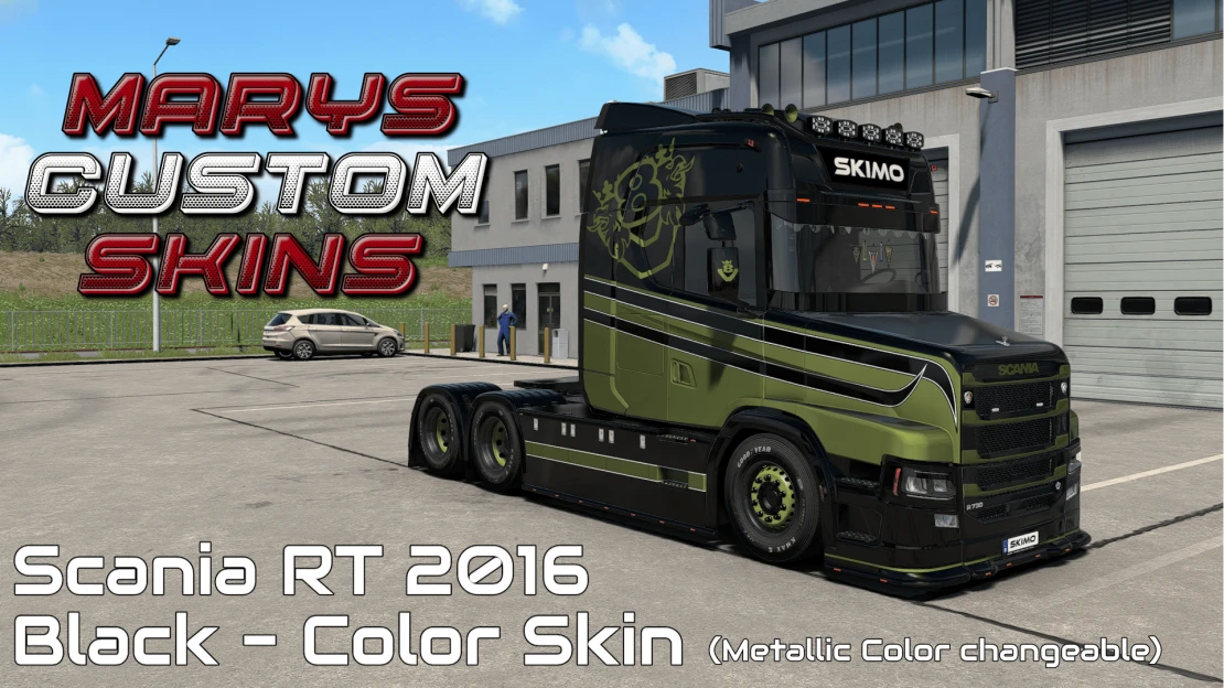 SCANIA RT 2016 Black - Color Skin for Euro Truck Simulator 2 - TruckyMods