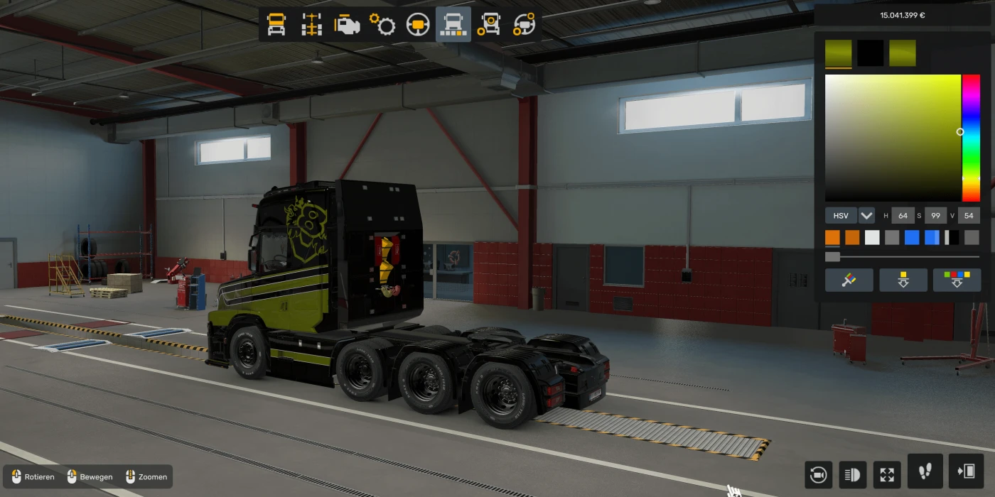 SCANIA RT 2016 Black - Color Skin for Euro Truck Simulator 2 - TruckyMods